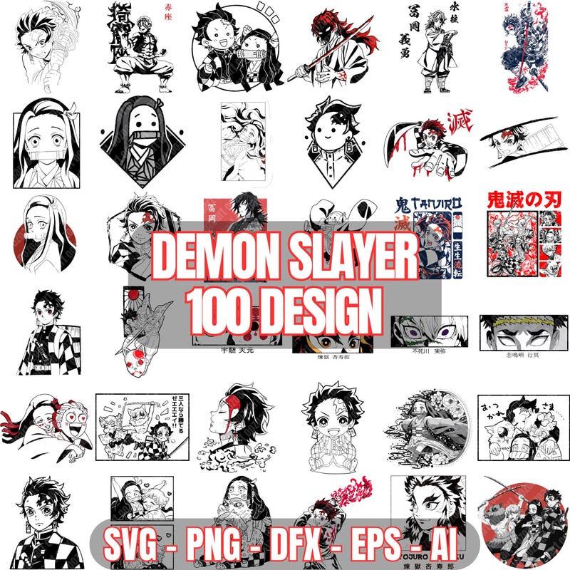 Dxf Files Demon Slayer - Etsy