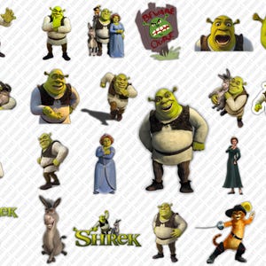 Ultimate Shrek PNG Bundle - 50 High-quality Digital Images for Instant ...