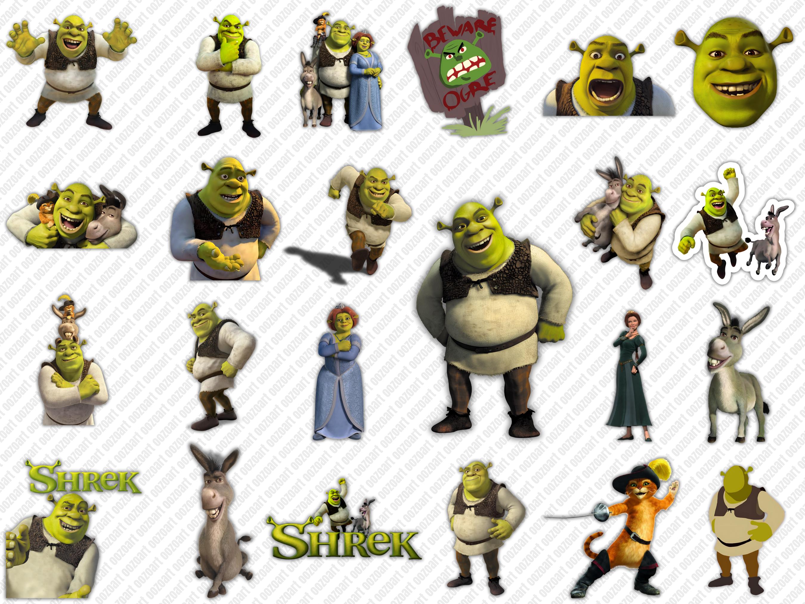 Ultimate Shrek PNG Bundle - 50 High-quality Digital Images for Instant ...