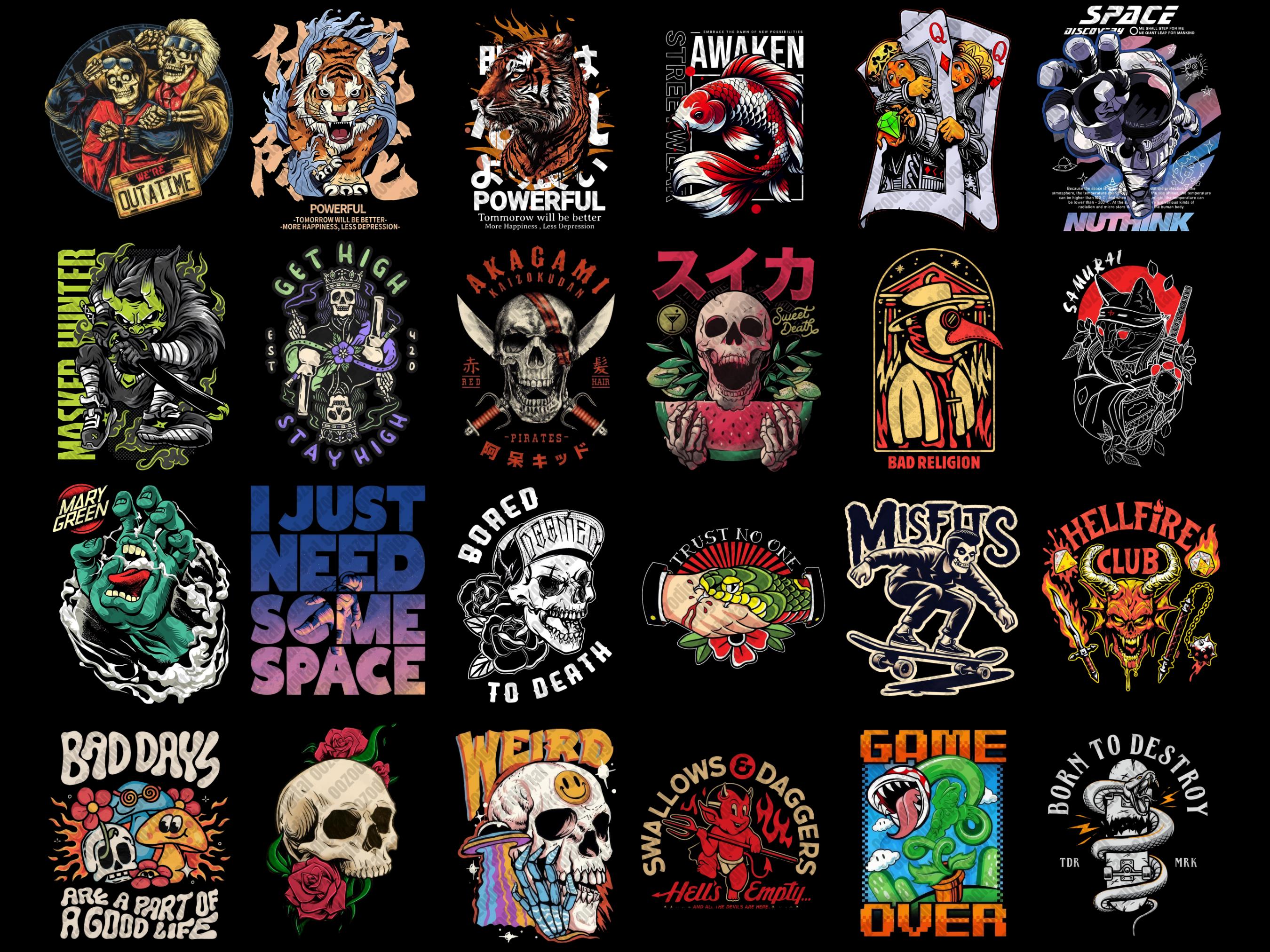 500+ Streetwear Design Pngs Bundle | Trendy Urban Graphics |t-shirt ...