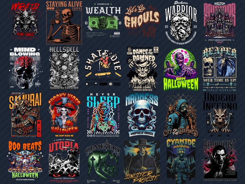 100 Unique Zombie T-shirt Designs | SVG PNG Files - Etsy