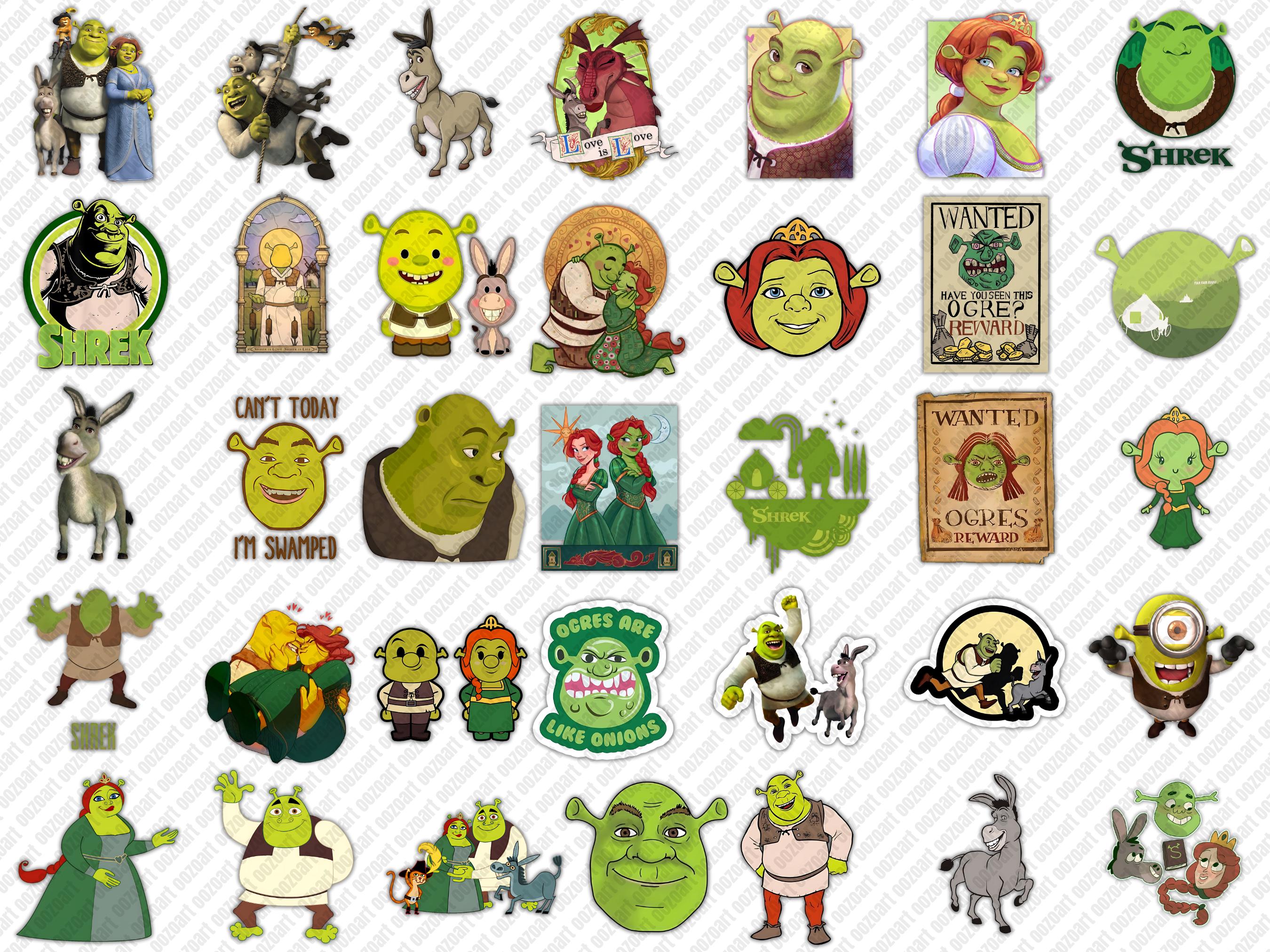 Ultimate Shrek PNG Bundle - 50 High-quality Digital Images for Instant ...