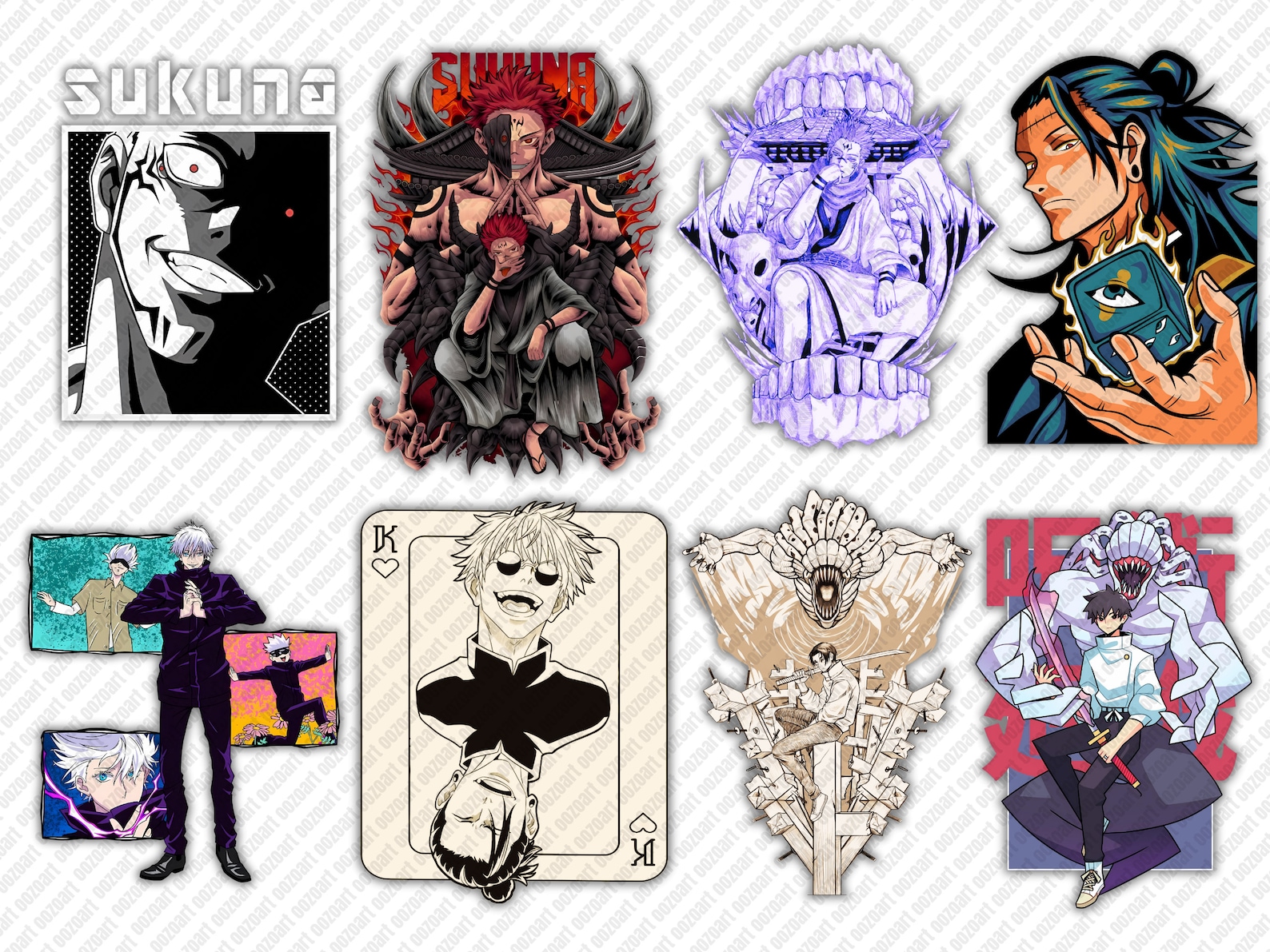 200 Anime Character PNG Designs Bundle JJK Edition - 200 Unique Pngs ...