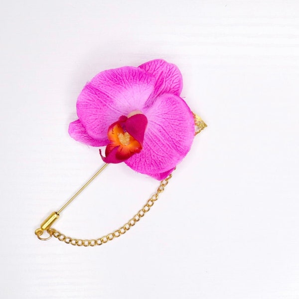 Orchid Lapel Pin - Etsy
