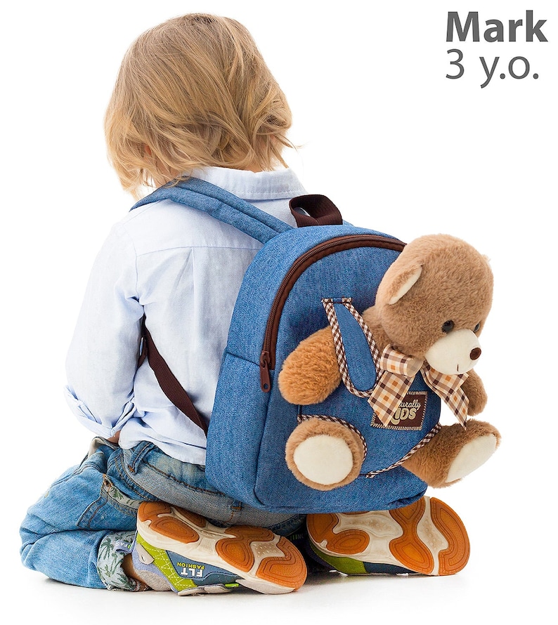 Toddler Backpack Preschool Kids Backpack W Plush TEDDY Bear Stuffed Toy ...