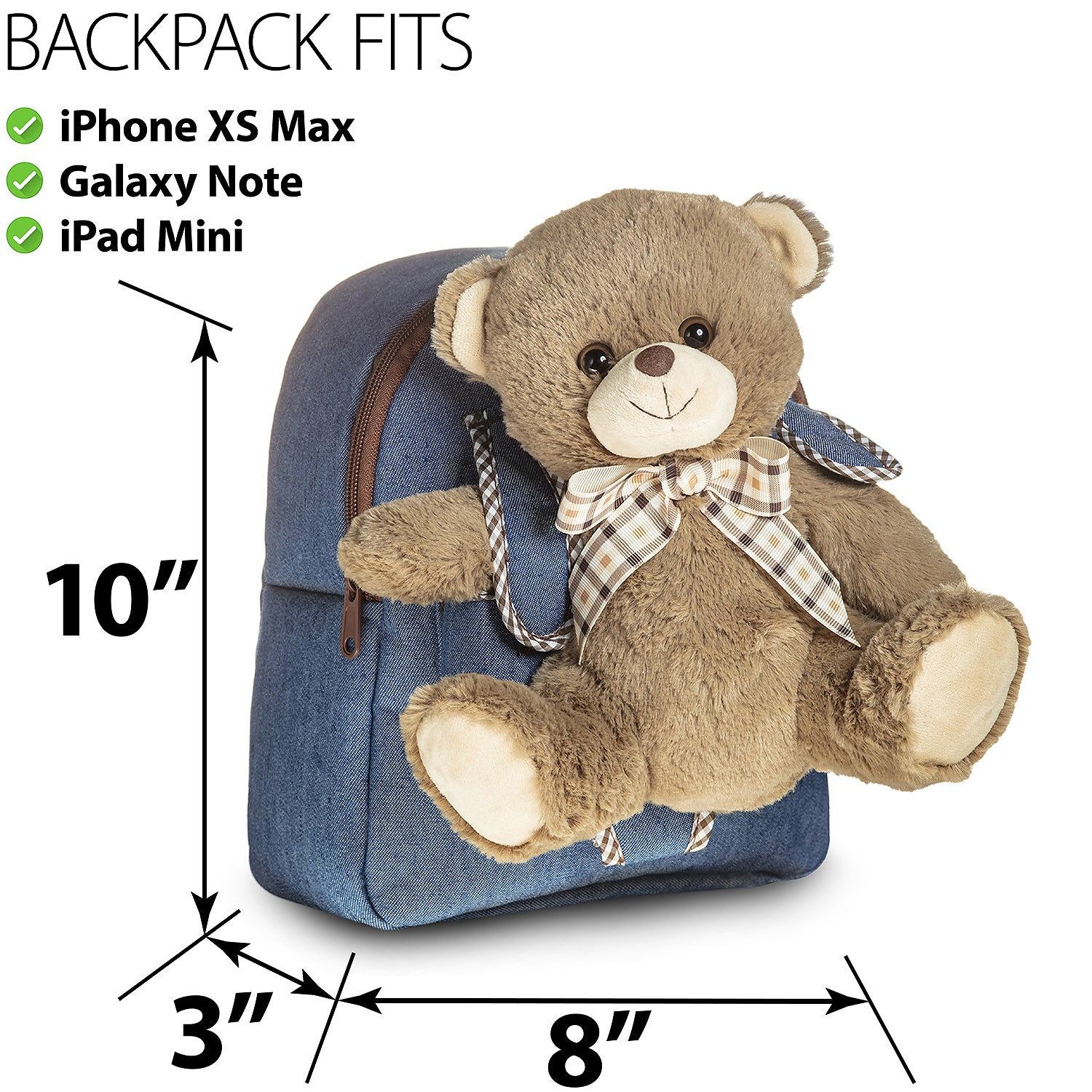 Toddler Backpack Preschool Kids Backpack W Plush TEDDY Bear Stuffed Toy ...