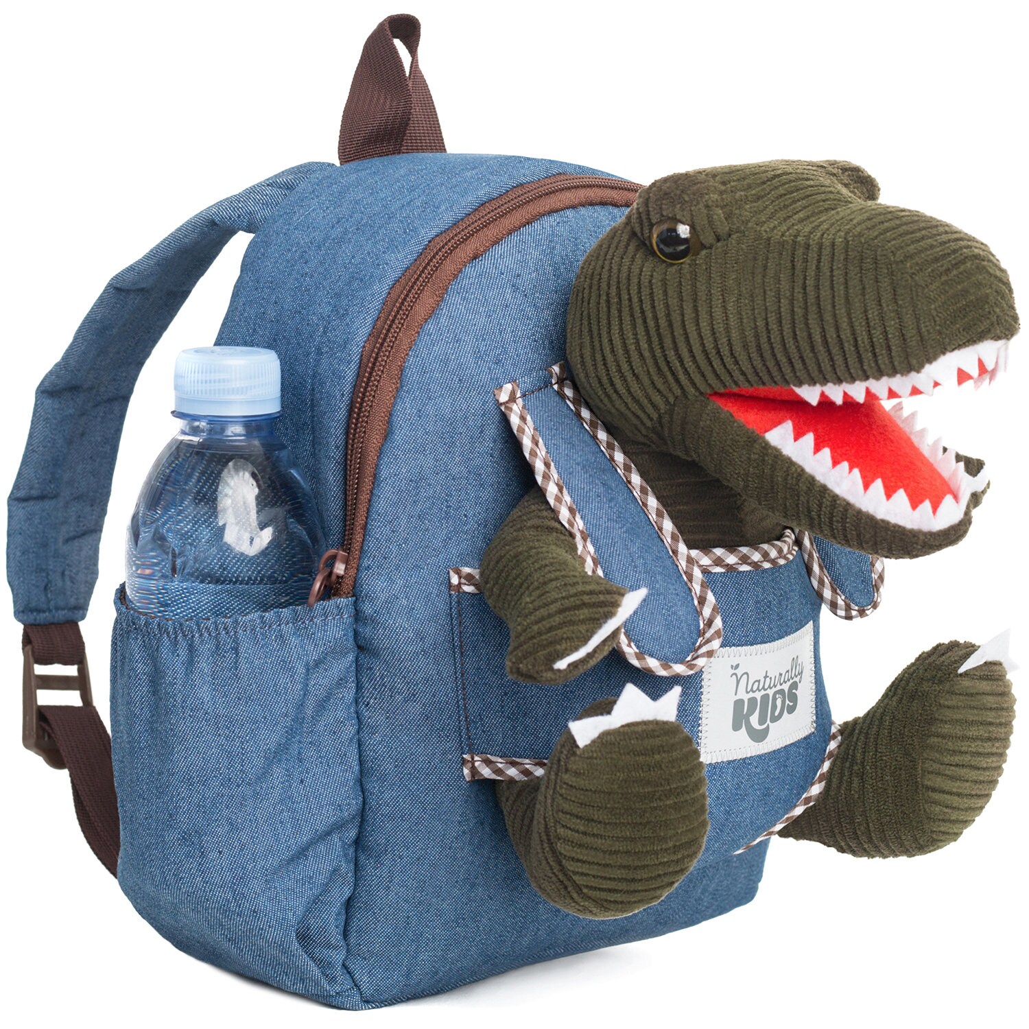 Toddler Backpack — Preschool Kids Dinosaur Backpack & GREEN T-rex ...