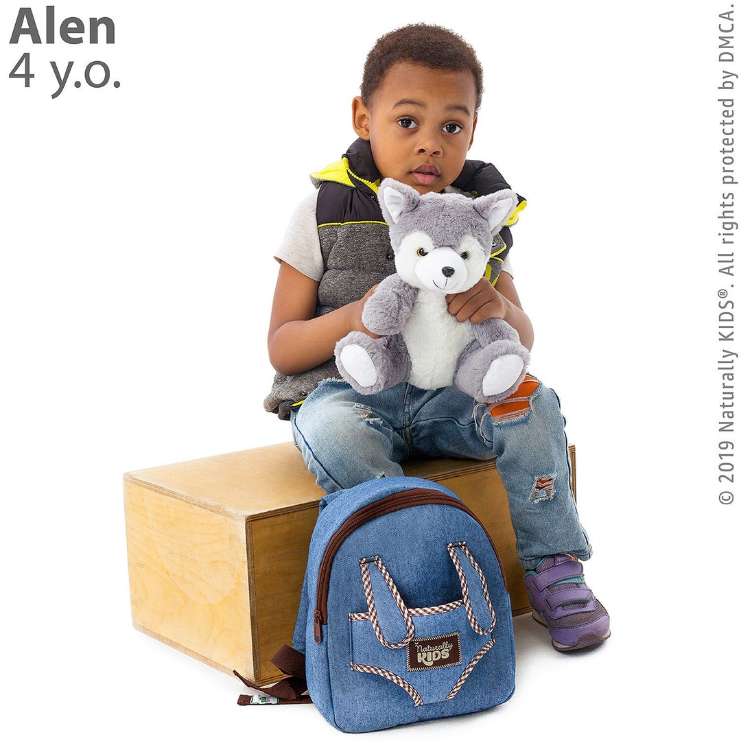 Toddler Backpack & Plush Wolf Husky Toy Kids Backpack — Christmas Gift ...