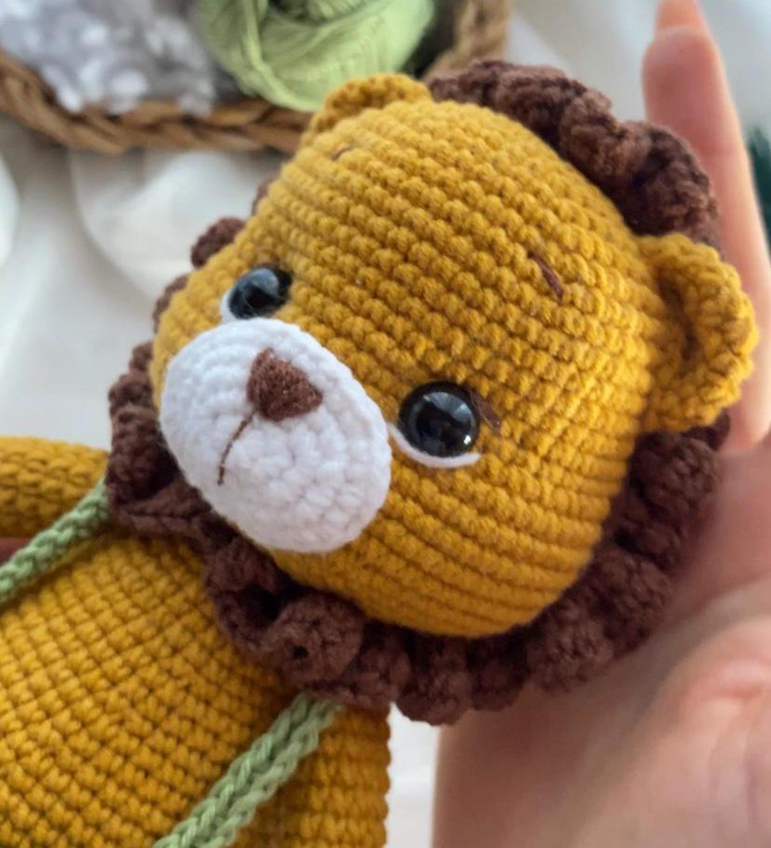 Amigurumi Cute Lion Toy for Kids, Crochet Lion Toy , Amigurumi Finished ...