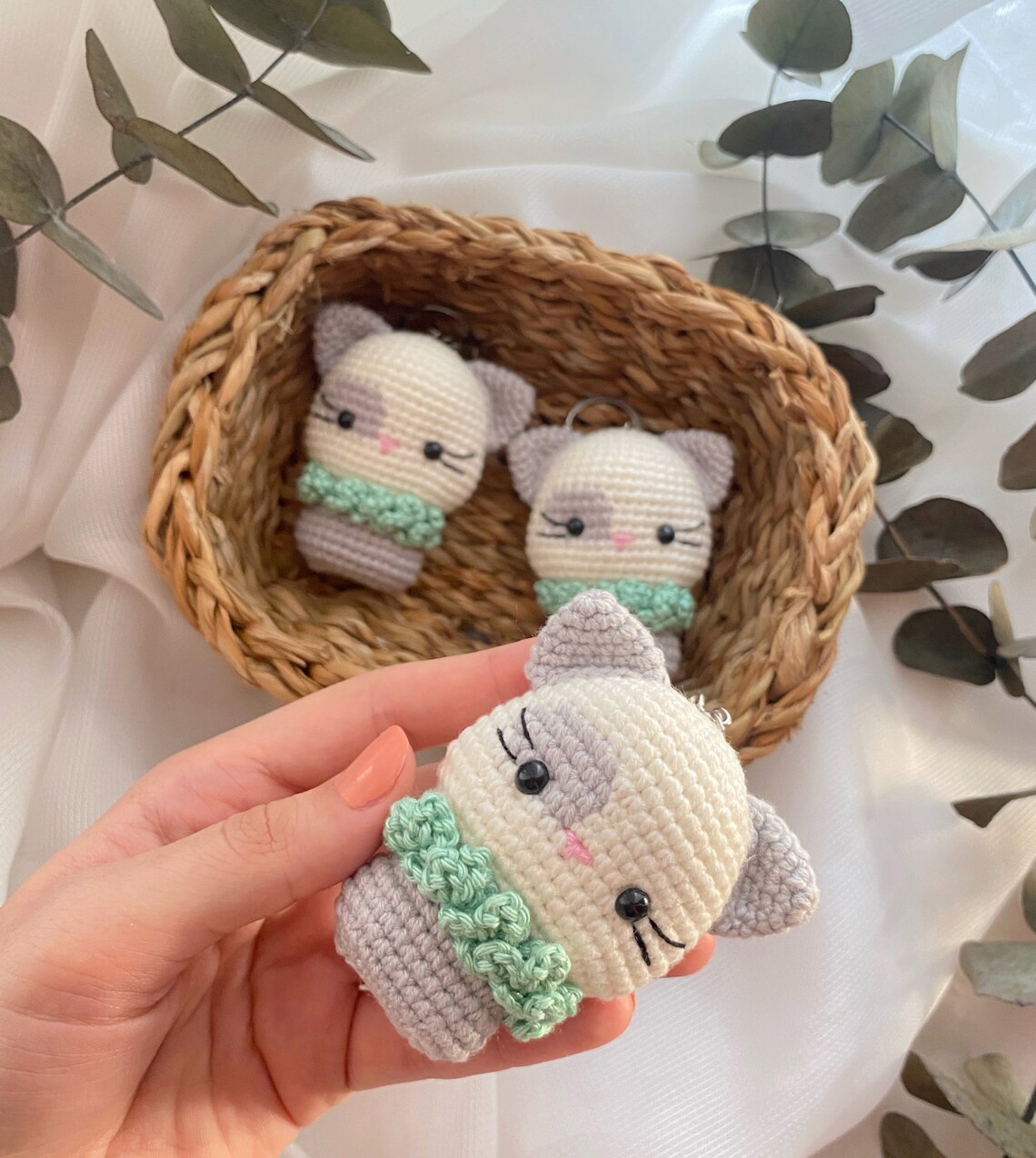 Amigurumi Crochet Keychain, Animals Keychain, Amigurumi Mini Animal 20 ...