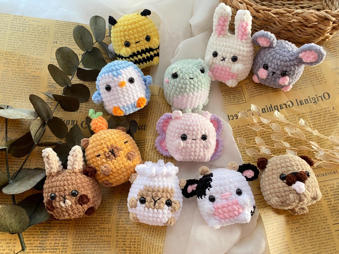 Plushies Amigurumi Animal Keychain, Crochet Plushies, Amigurumi Stuffed ...