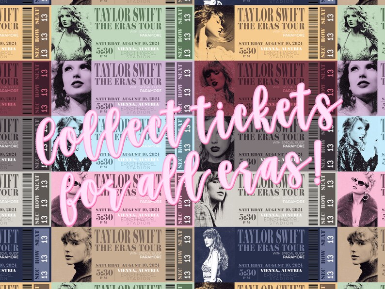 Taylor Swift the Eras Tour 2023/2024 Red Era, Ticket Template, Concert ...