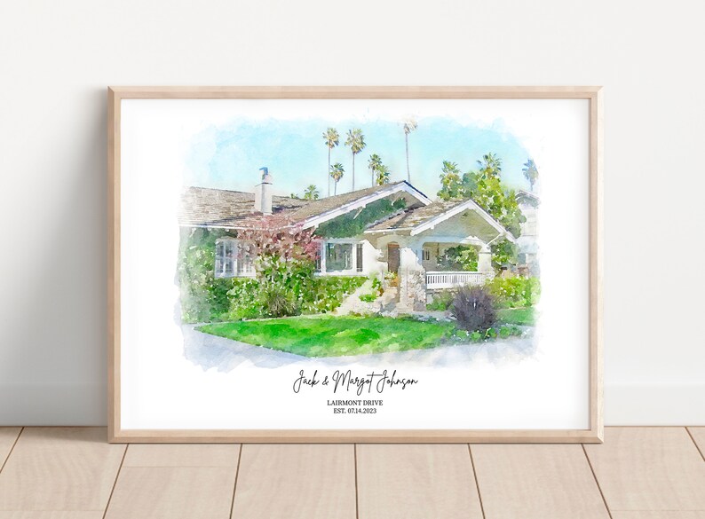 Custom Watercolor House Portrait Custom House Painting - Etsy