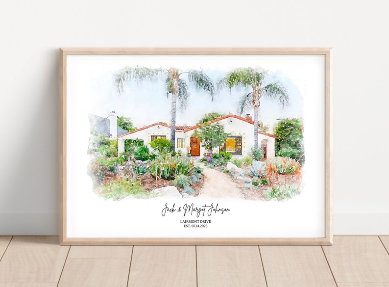 Custom Watercolor House Portrait Custom House Painting - Etsy