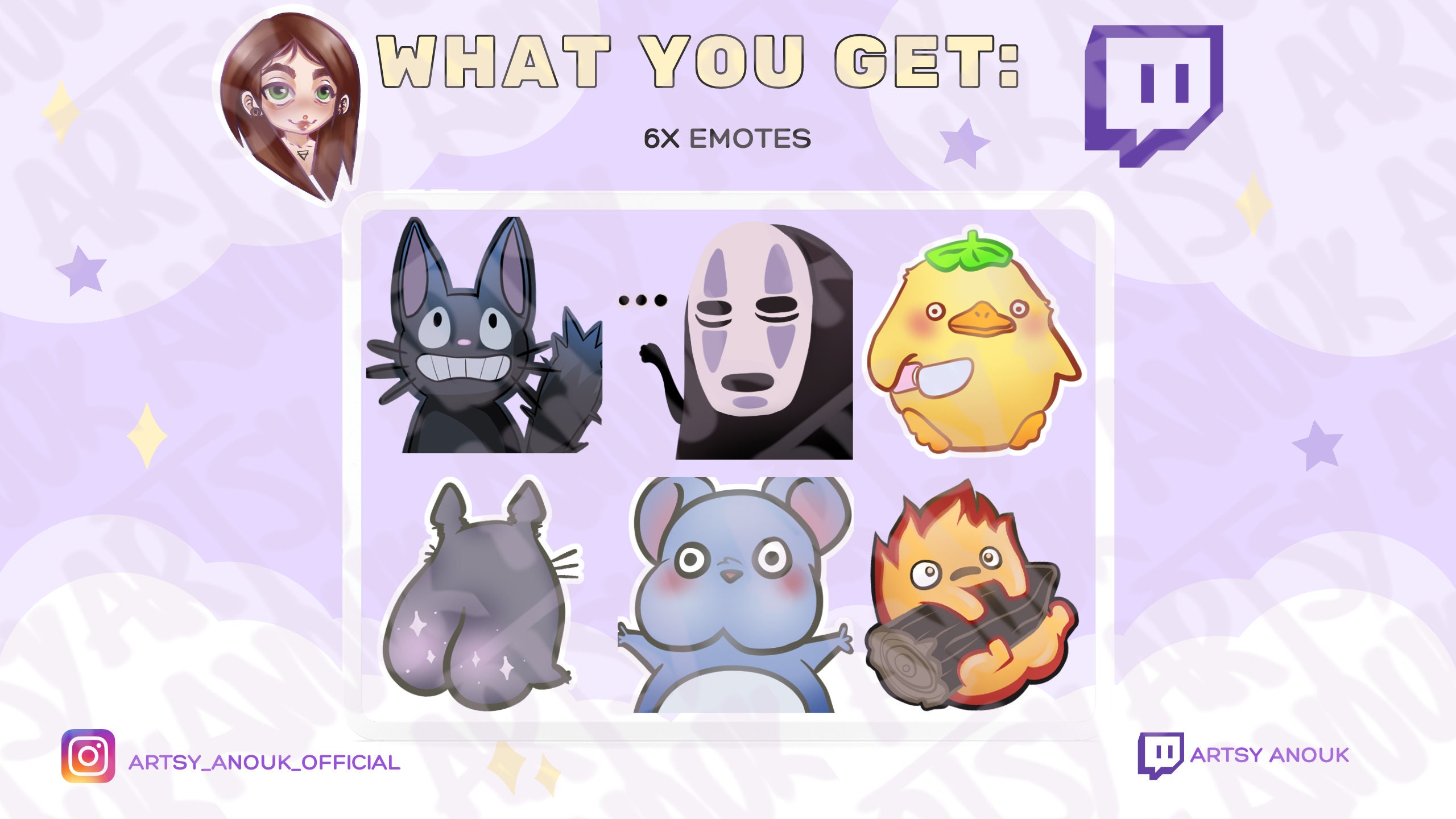 Kawaii Ghibli Twitch Overlays Full Package 4 Scenes 2 - Etsy