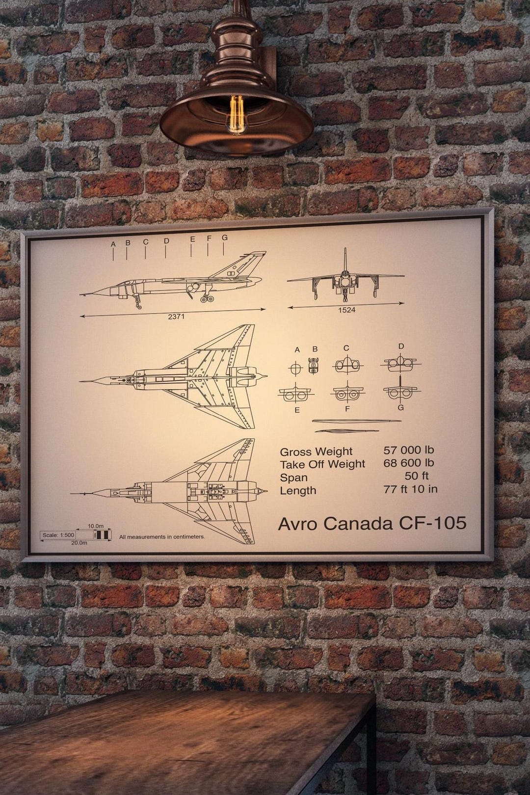 Avro Arrow Poster, Blueprints of Planes, Pilot Gift, Gift for Him ...