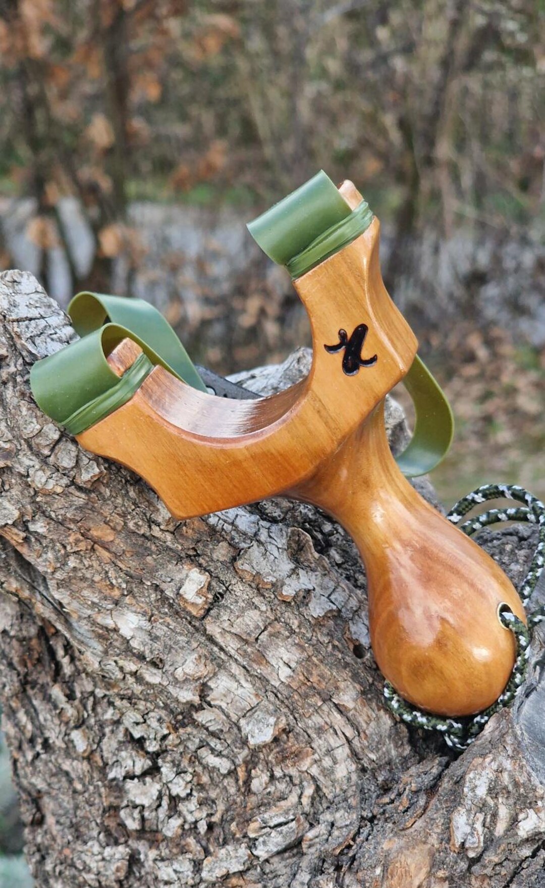 Model Ergo Tera No.3, Cherry Wood Natural Fork/ergonomic Slingshot ...