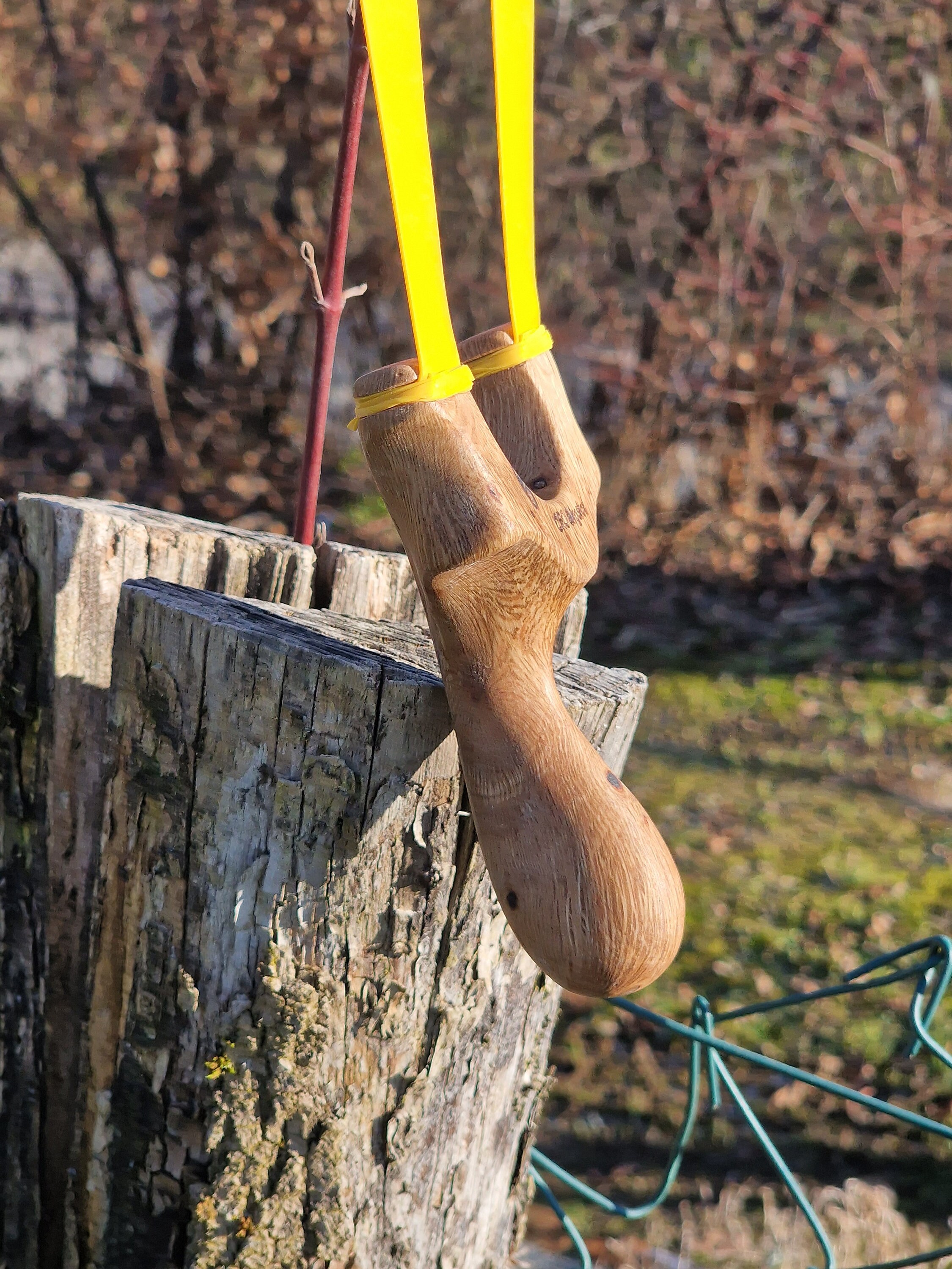 Model Ergo PULA 1, Oak Wood No.8 Natural Fork/ergo Slingshot/catapult ...