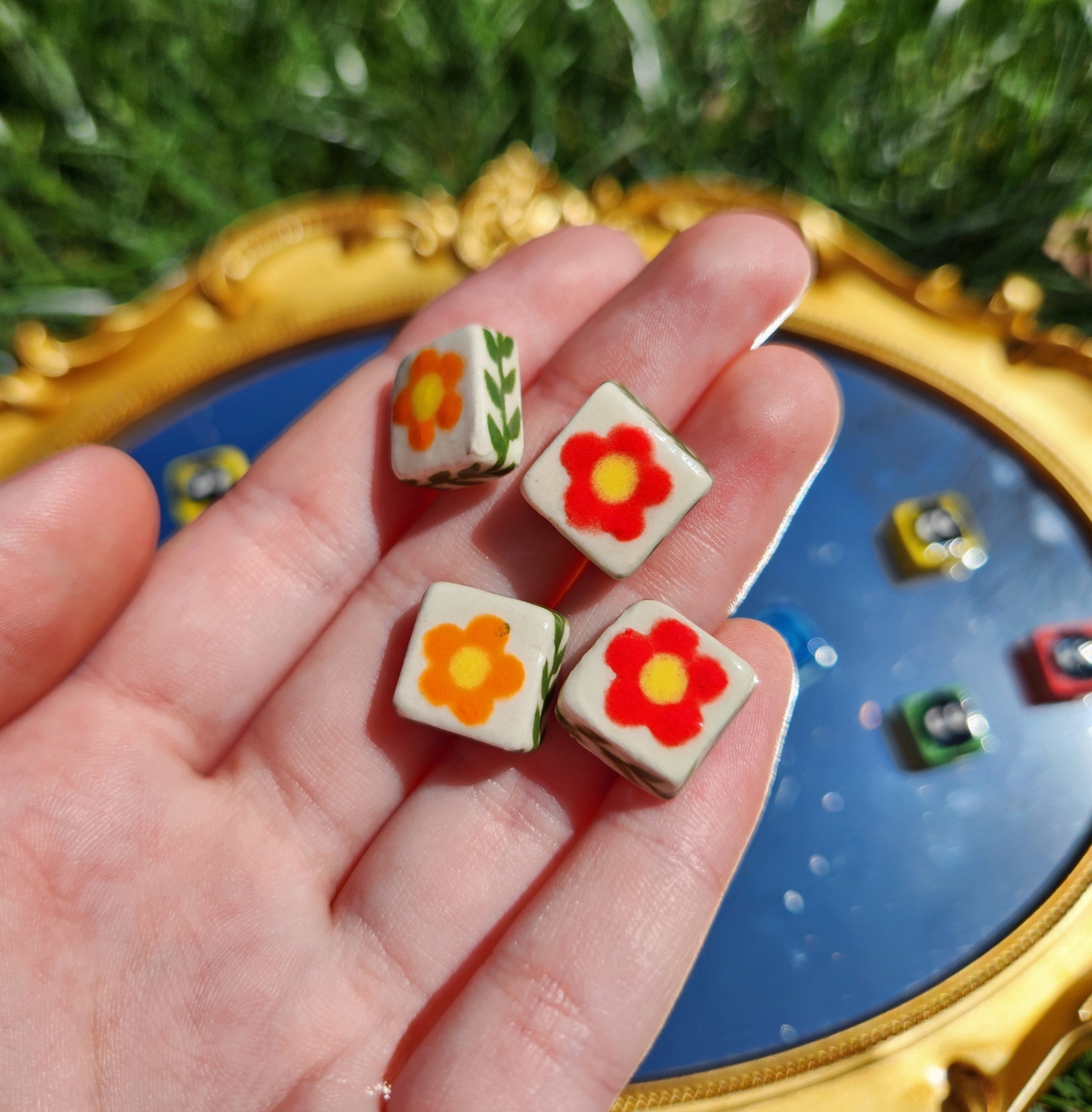 Mini Ceramic Tile Magnets, Cute Ceramic Fridge Magnets - Etsy