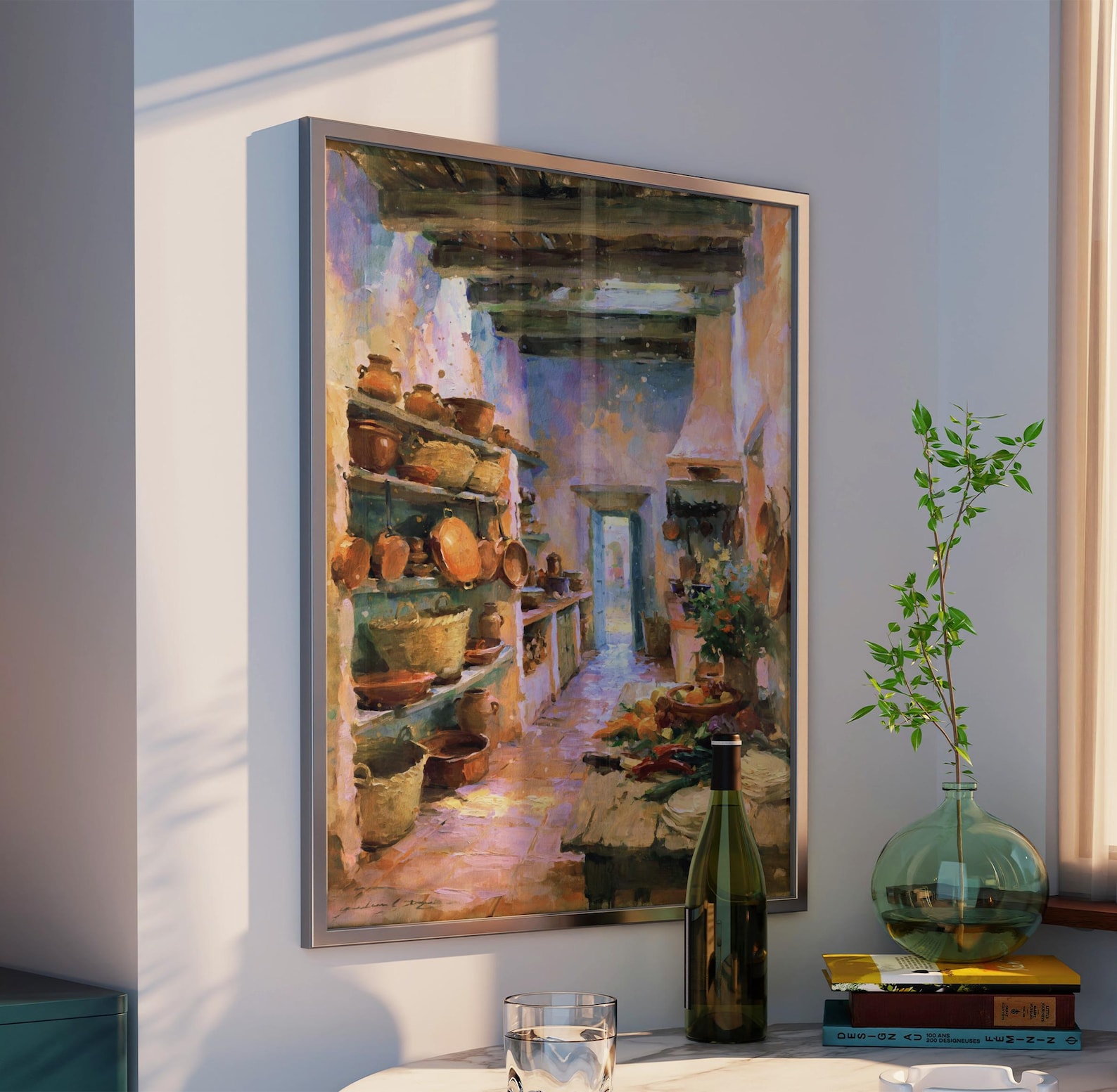 Rustic Mexican Kitchen Poster, Adobe Wall Art Print, Cozy Southwestern ...