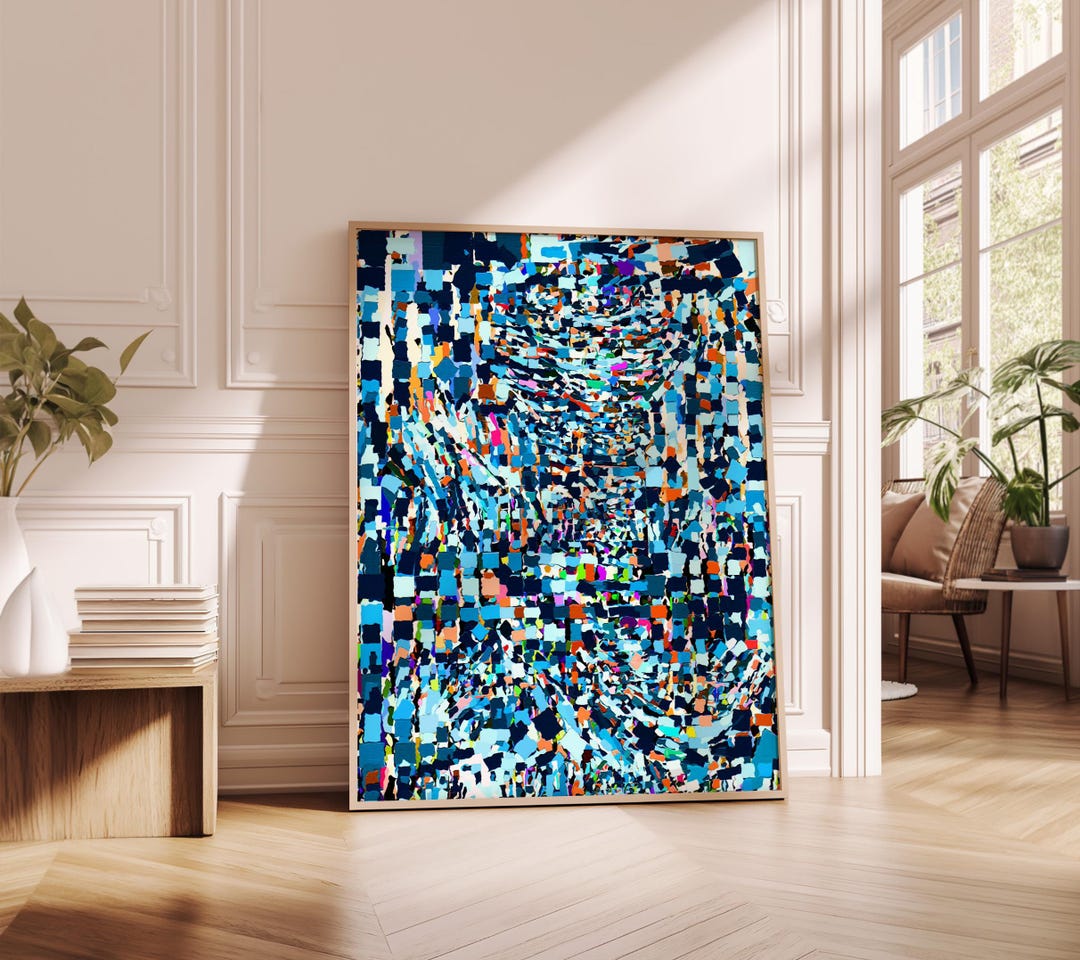 Electric Abstract Art - Geometric Energy #A03 - Etsy