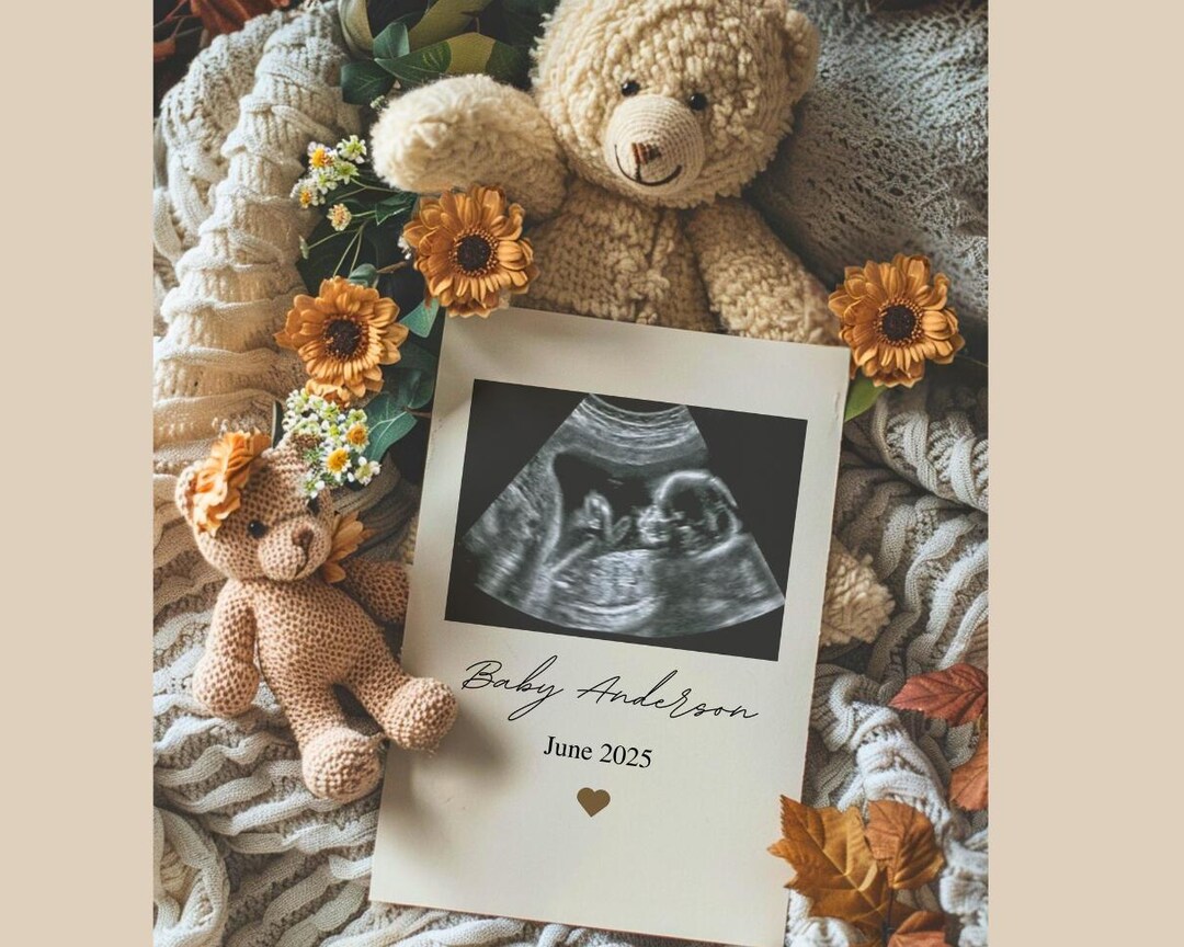 Fall Pregnancy Announcement | Floral Decor Baby Announcement for Social ...
