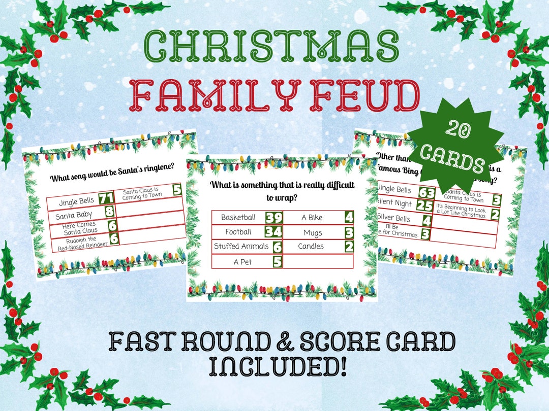 Christmas Family Feud | Family Feud Christmas Game Printable ...