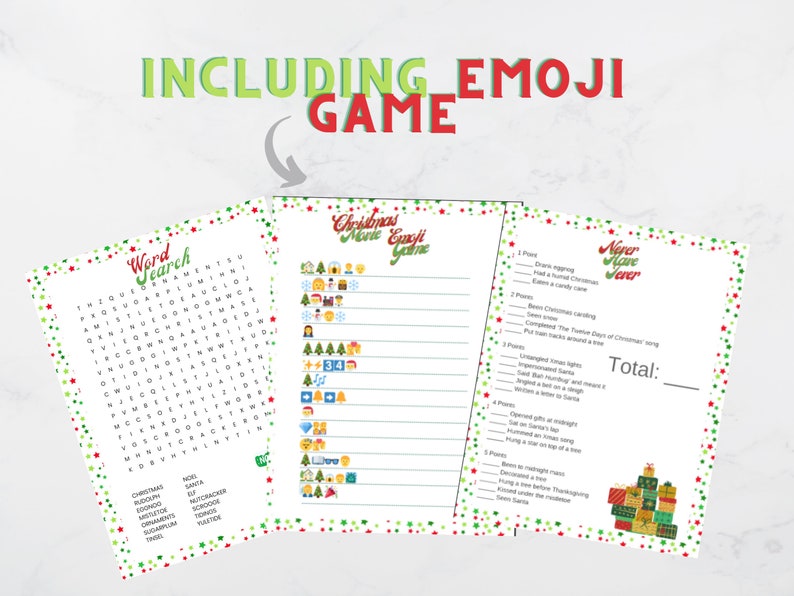 Christmas Game Bundle - Printable Christmas Party Game - Christmas ...