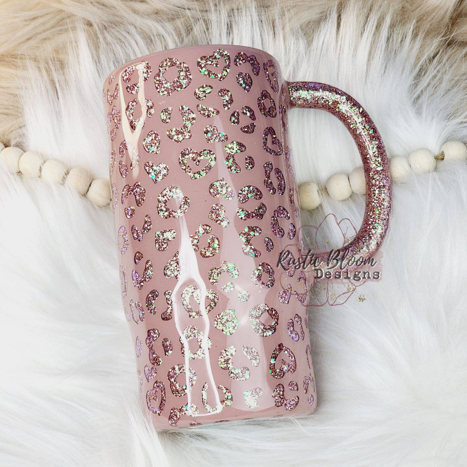 Glitter Pink Peekaboo Leopard Print Cheetah Tumbler Custom - Etsy