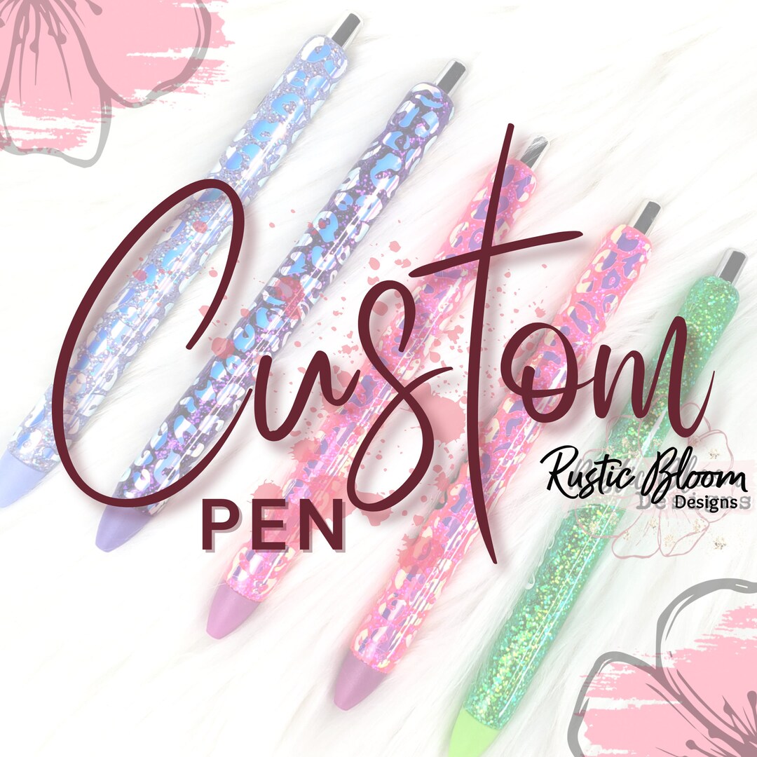 Custom Glitter Pen Ink Joy Gel Pen Personalized Epoxy Retractable ...