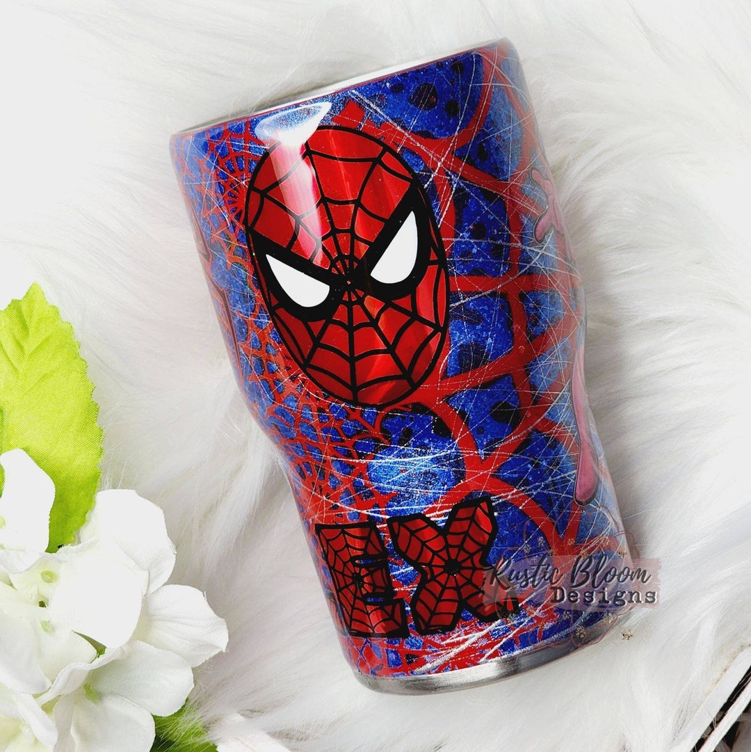 Spider Man Kids Tumbler Cup, Super Hero Personalized Boy Gift Custom ...