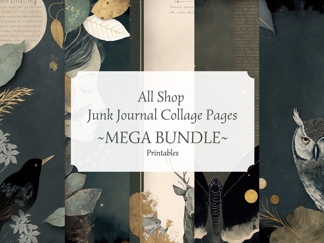 170+ Printable Junk Journal Pages MEGA BUNDLE, Printable Digital ...