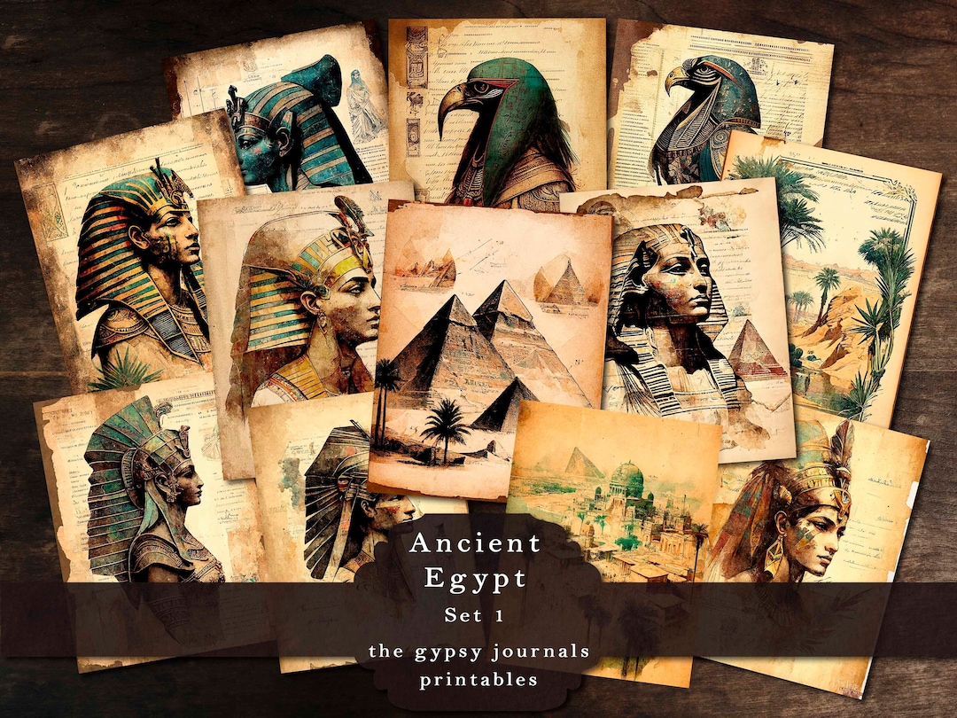 Ancient Egypt Junk Journal Papers Set 1, Egyptian Printable Journal ...