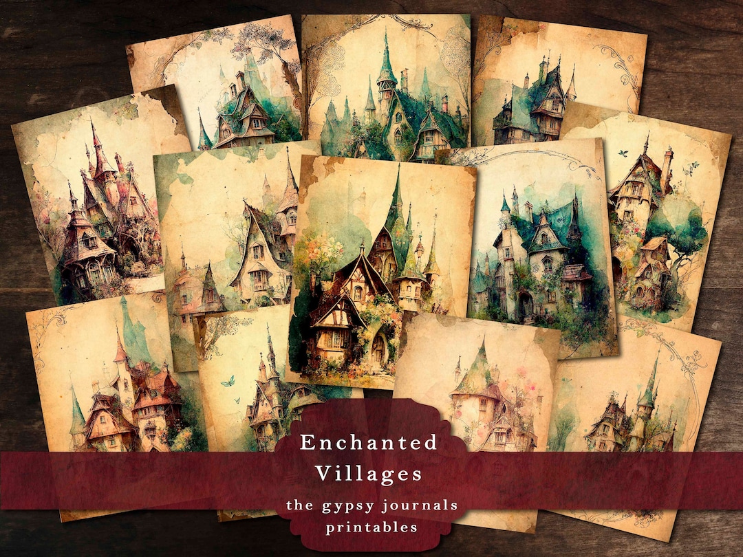 Enchanted Villages Junk Journal Papers, Fairy Tale Printable Journal ...