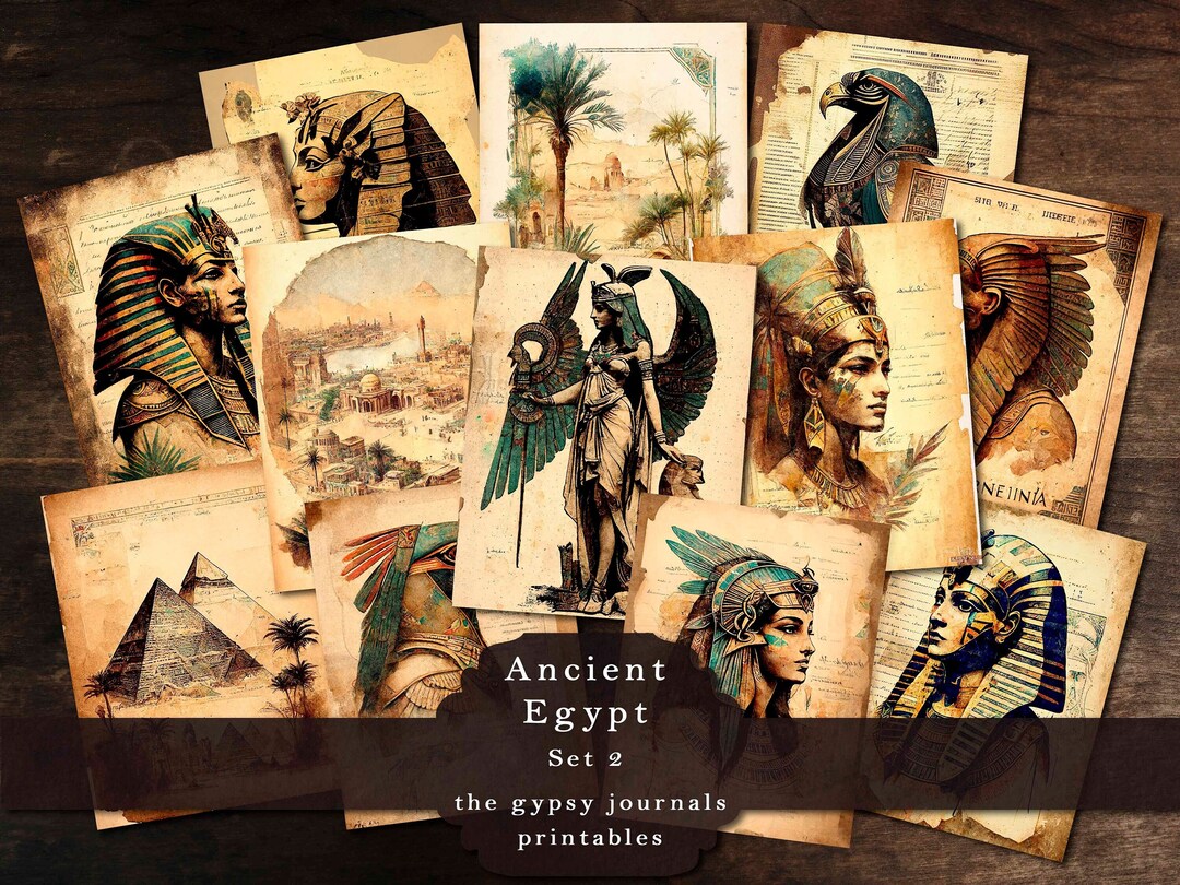 Ancient Egypt Junk Journal Papers Set 2, Egyptian Printable Journal ...