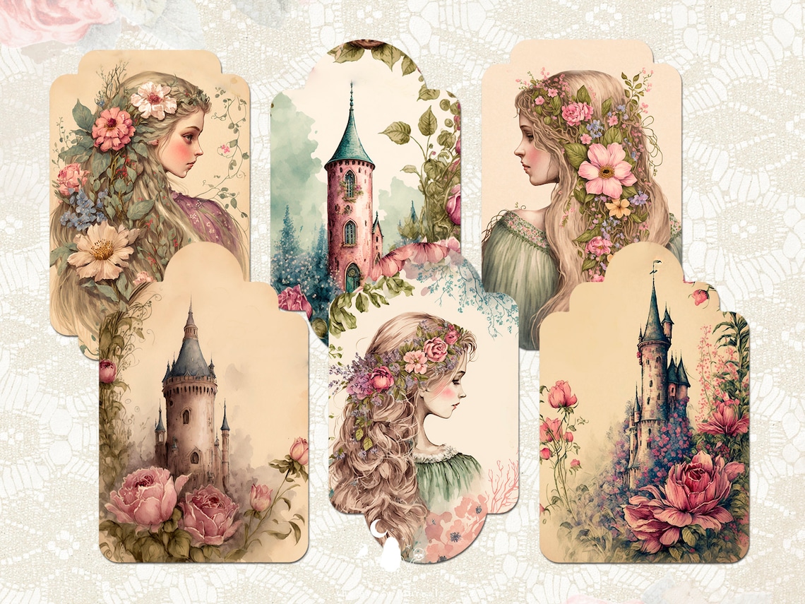 Rapunzel Tags Fairytale Journaling Tags Printable Inserts - Etsy