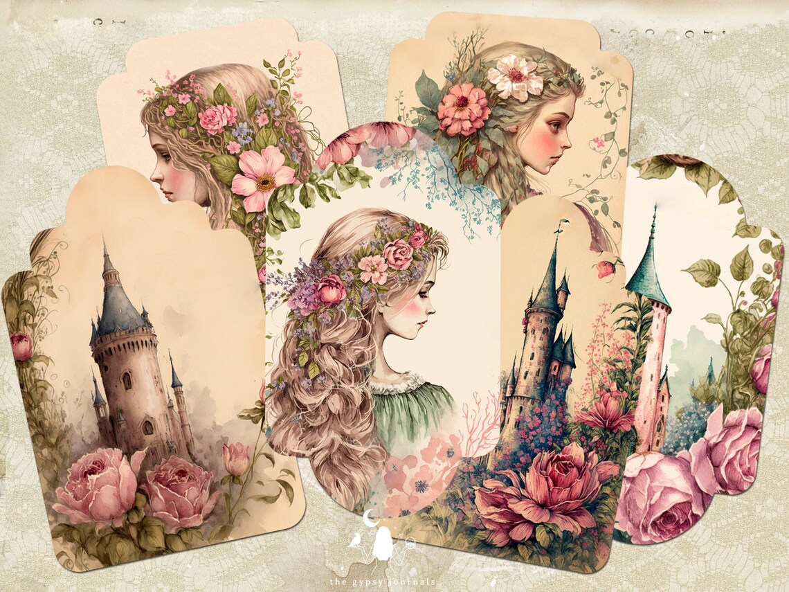 Rapunzel Tags Fairytale Journaling Tags Printable Inserts - Etsy