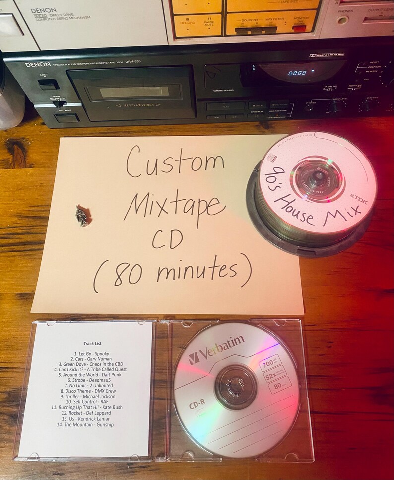 Your Custom CD Mixtape 80 Minutes - Etsy
