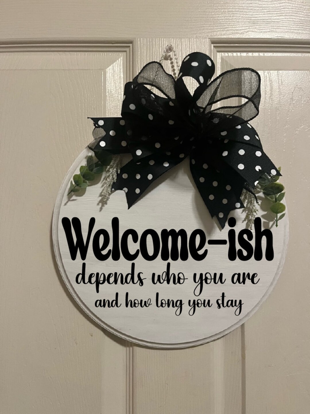 Welcome-ish Door Sign. Funny Door Wreath. Go Away Decor. - Etsy