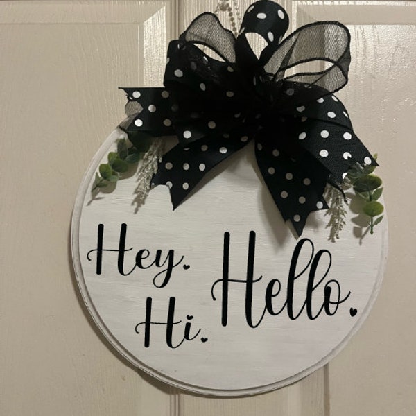 Hello Door Sign - Etsy
