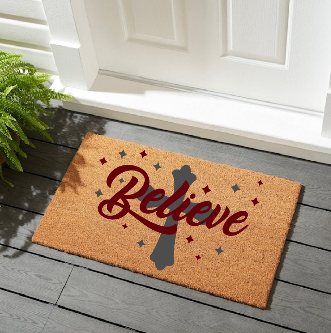 Religious Believe in Jesus Door Mat. Indoor Outdoor Mat. Coir Mat With ...