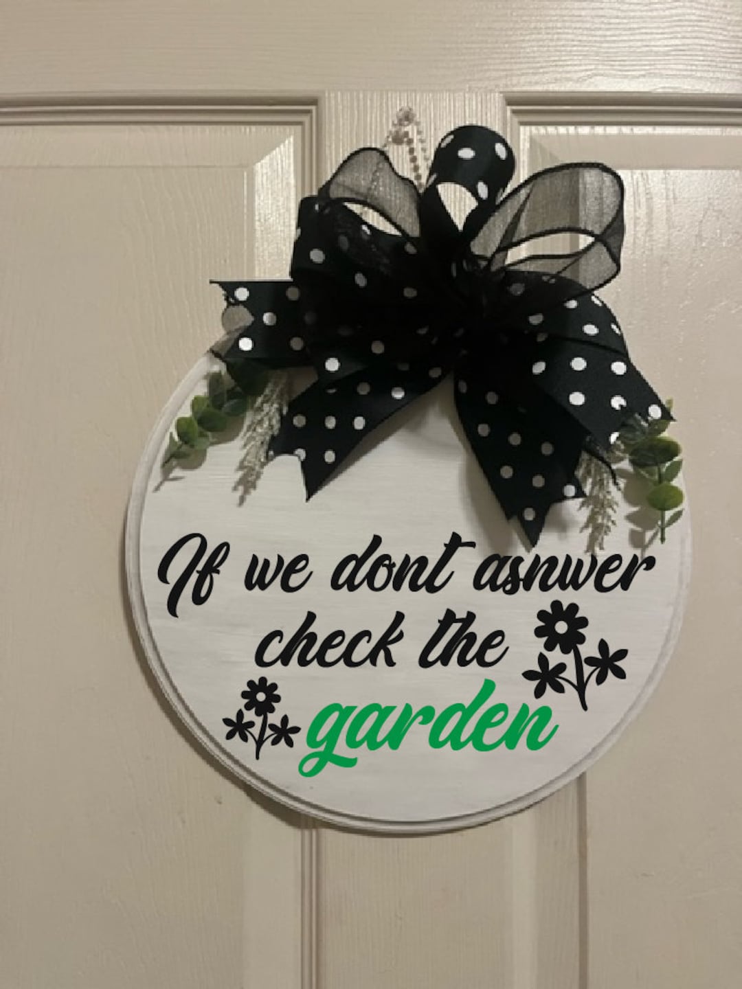 Country Front Door Hanger. Farmhouse Welcome Sign for Garden Lovers. - Etsy