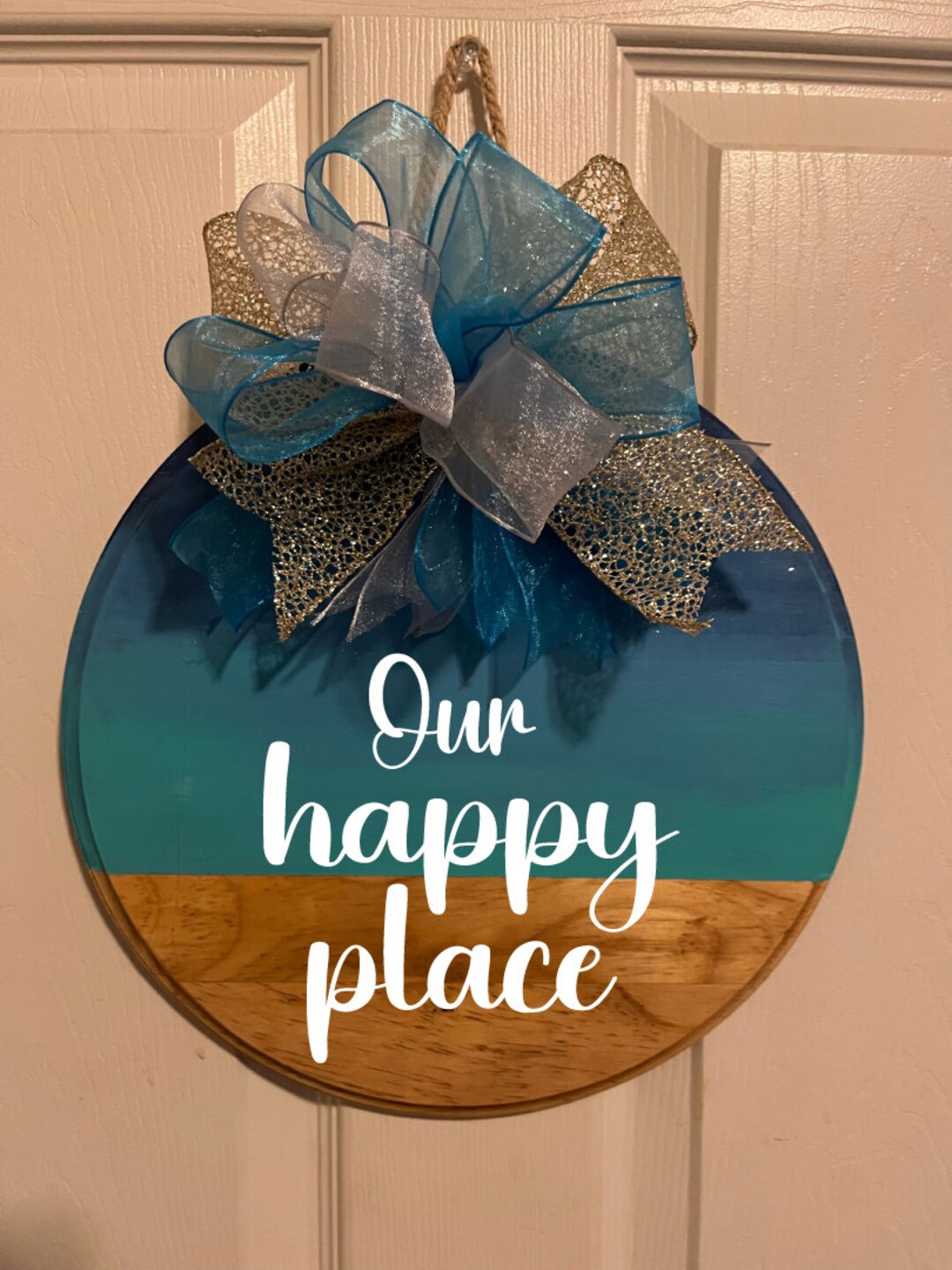 Our Happy Place Porch, Patio and Door Decor. Beach House Door Sign ...