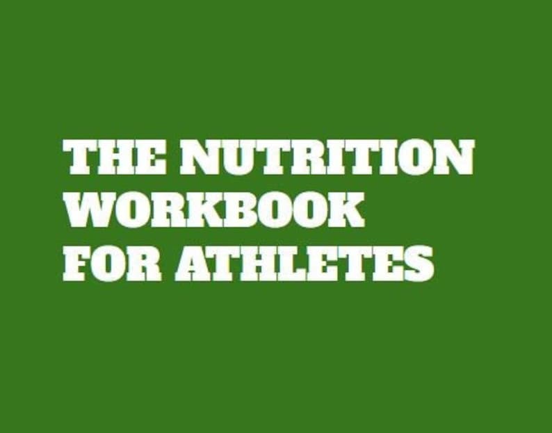 Nutrition Workbook for Athletes - Printable, Recovery, Sports Therapy ...