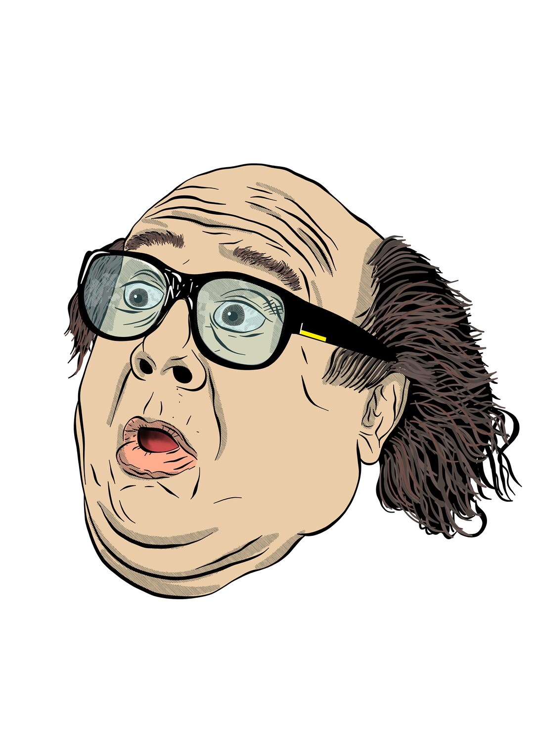 DANNY DEVITO Digital Print coloured - Etsy