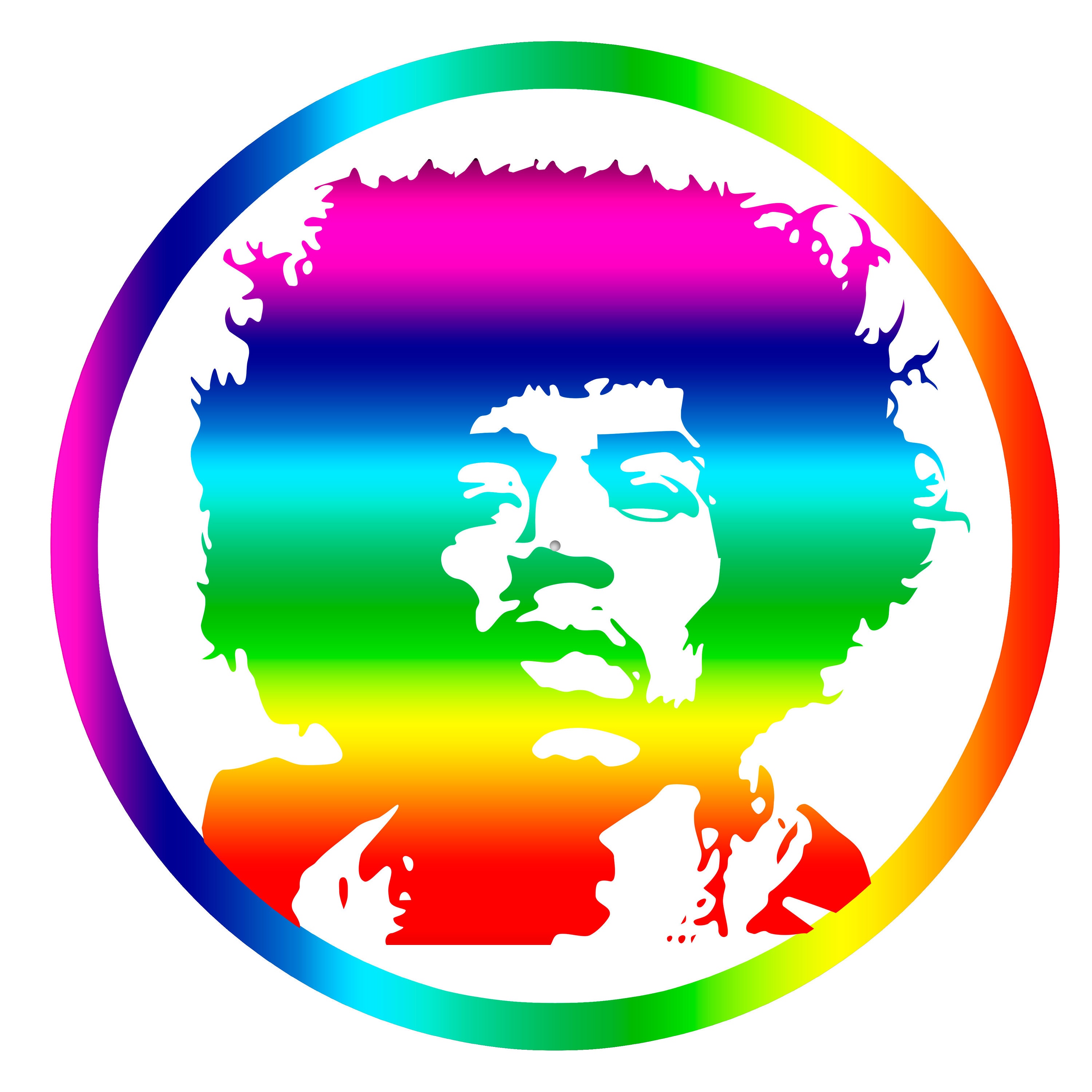 Jimi Hendrix Rainbow Slipmat for Vinyl Record Deck Turntable - Etsy