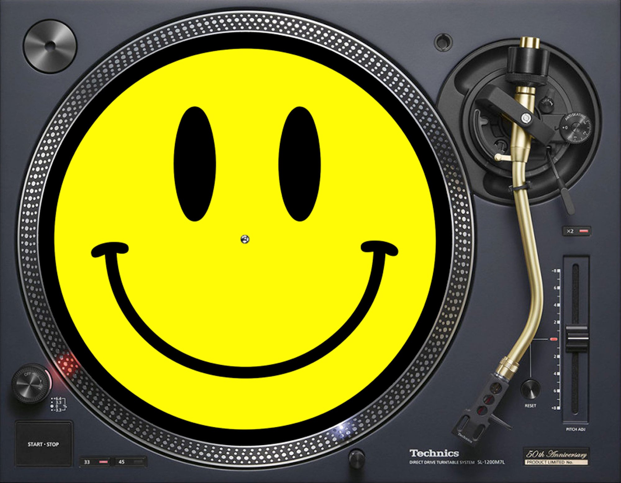 Acid 90s Smiley Slipmat for Vinyl Record Deck Turntable - Etsy