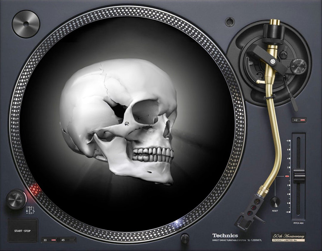 3D Skull Goth Slipmat for Vinyl Record Deck Turntable - Etsy