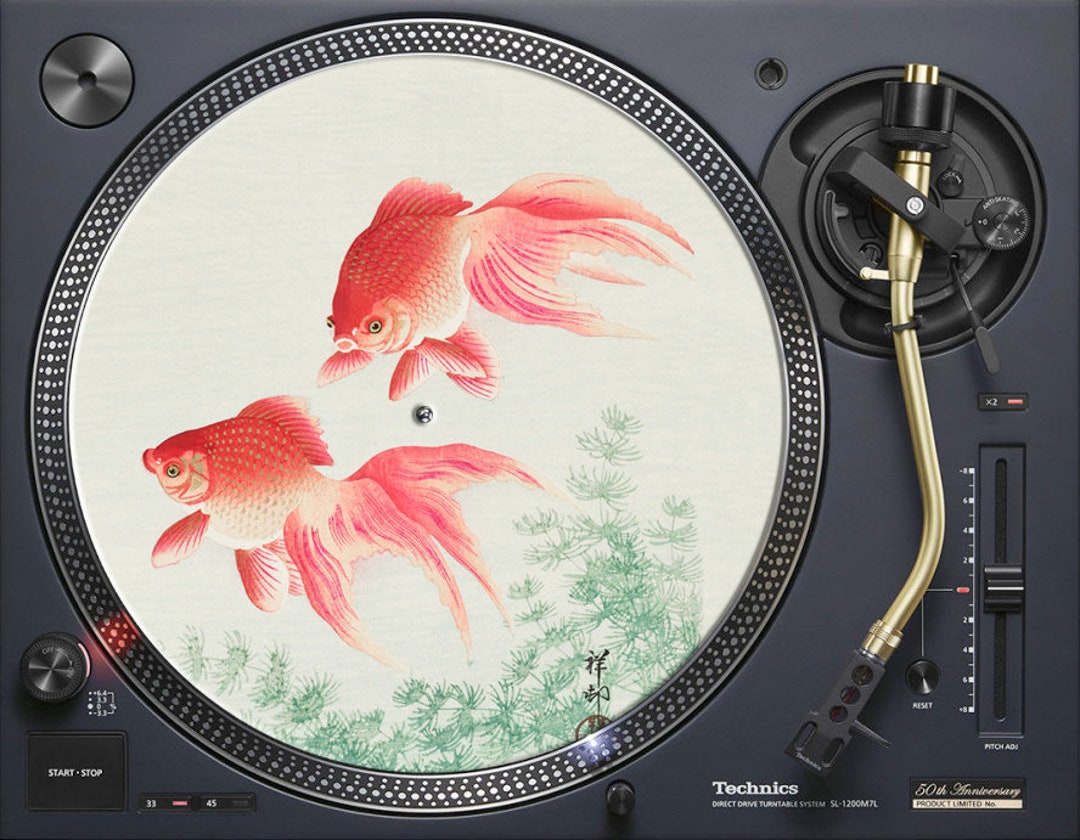Japanese Koi Carp Fish Original Illustration Slipmat for Vinyl Record ...