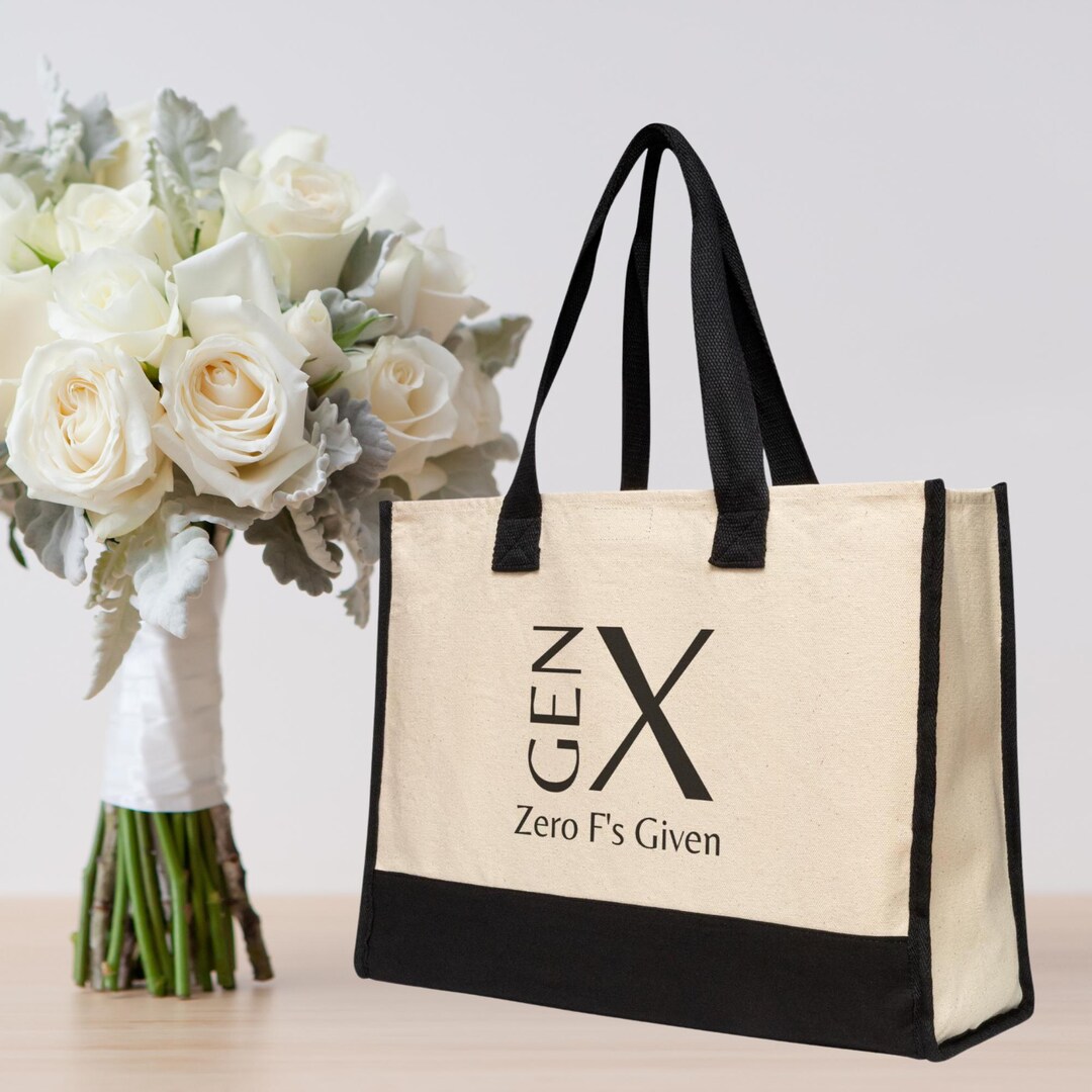 Gen X Tote Bag Zero F's Given Bag Funny Gen X/generation X Tote Bag ...